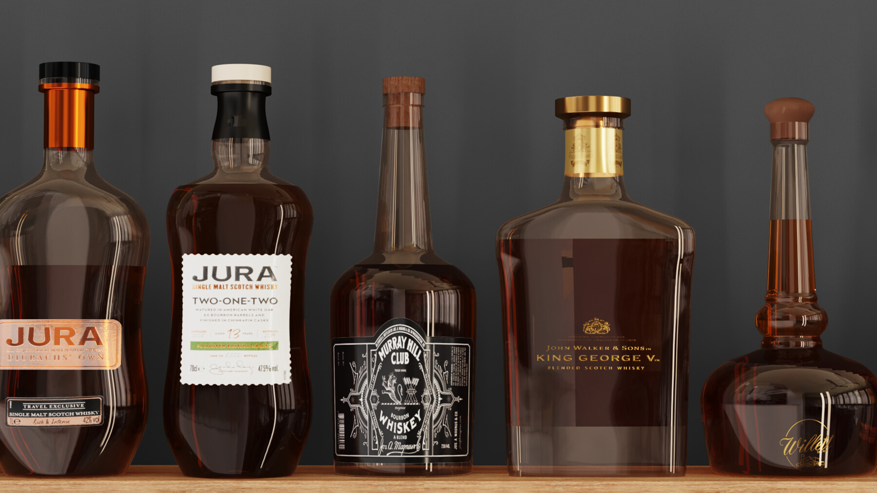 ArtStation - 20_Whiskey_Bottles | Resources