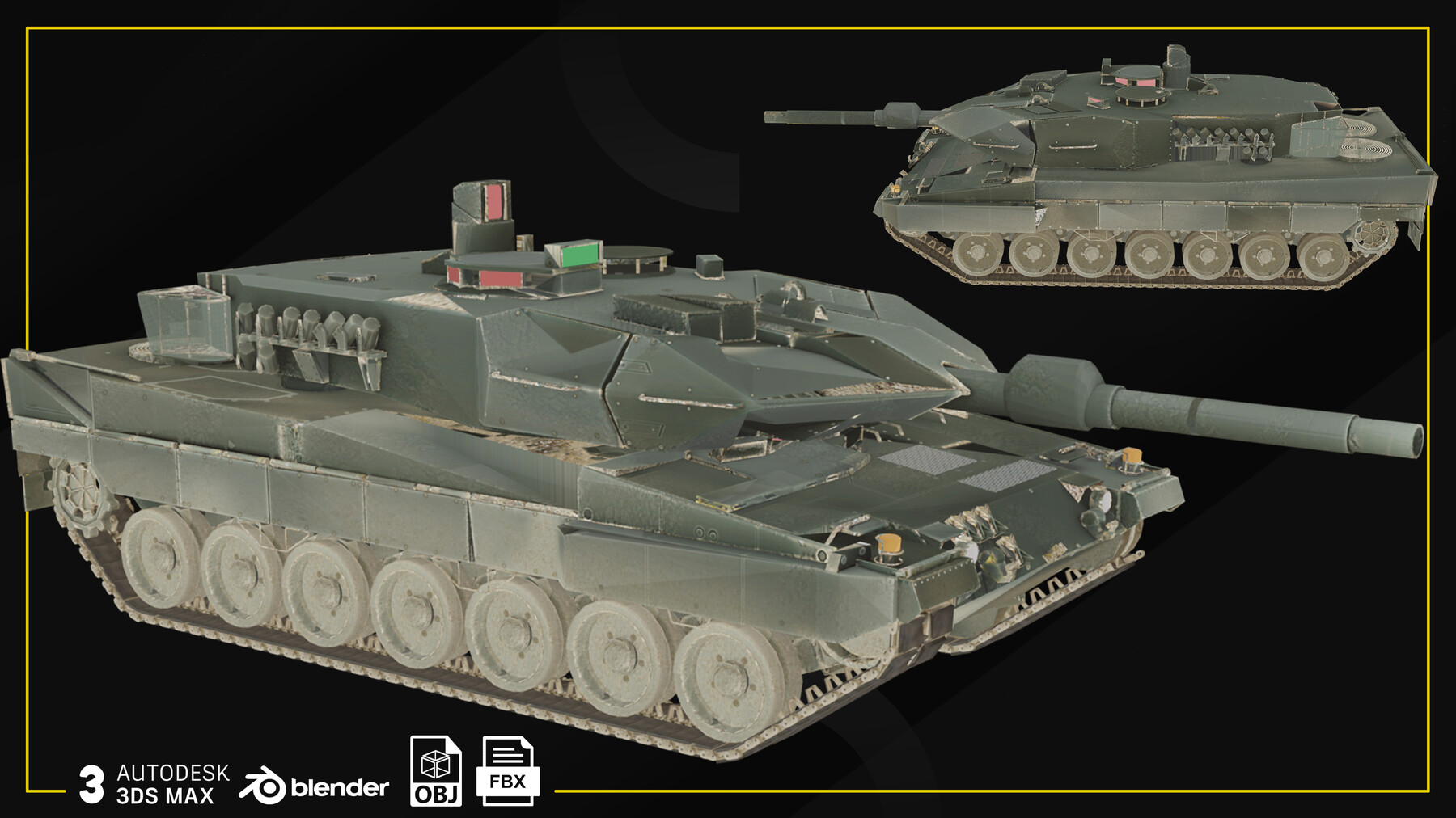 ArtStation - 6 Main Battle Tanks | Game Assets