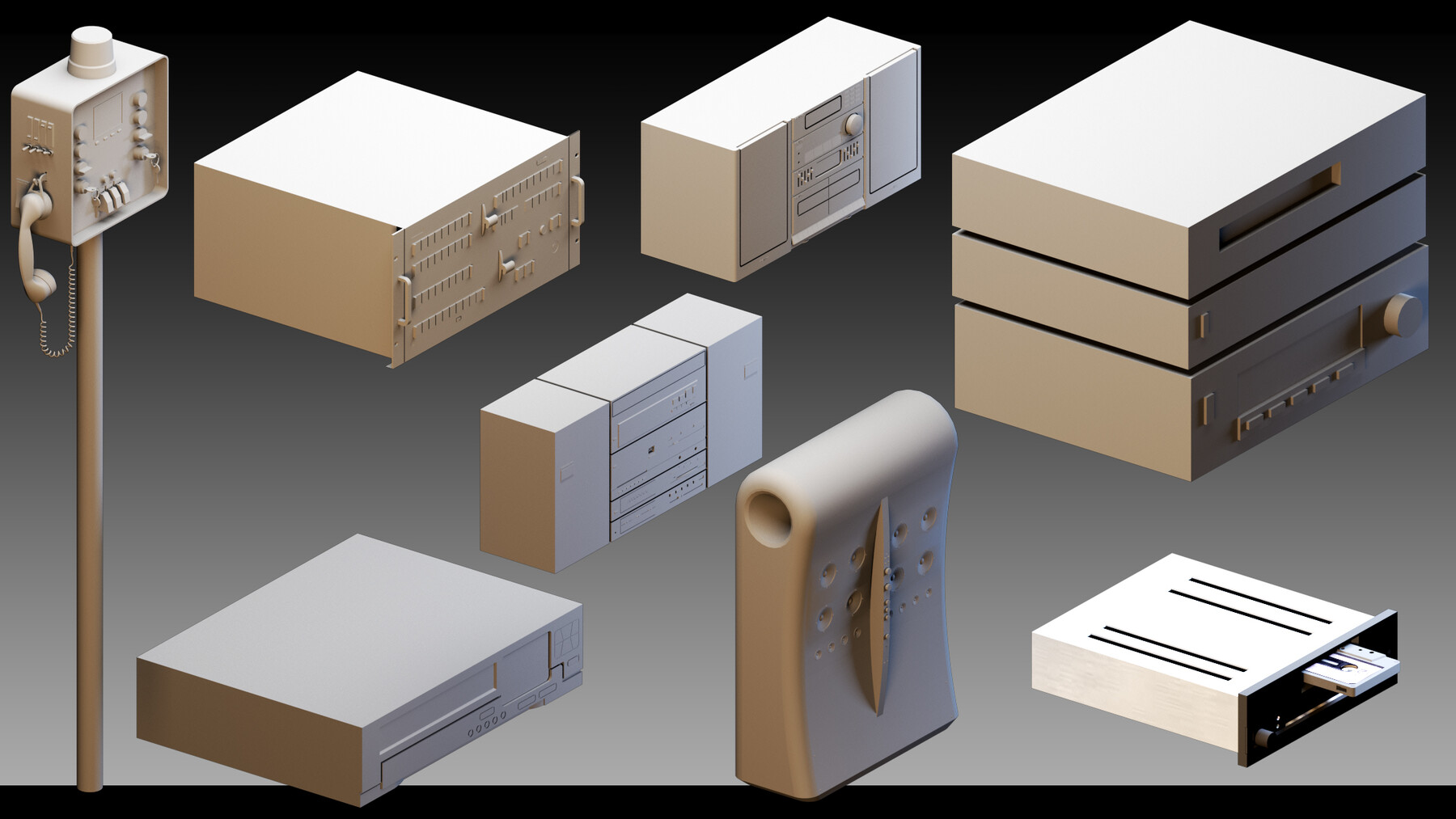 ArtStation - 54 Old Devices- High detail 3d models | Resources