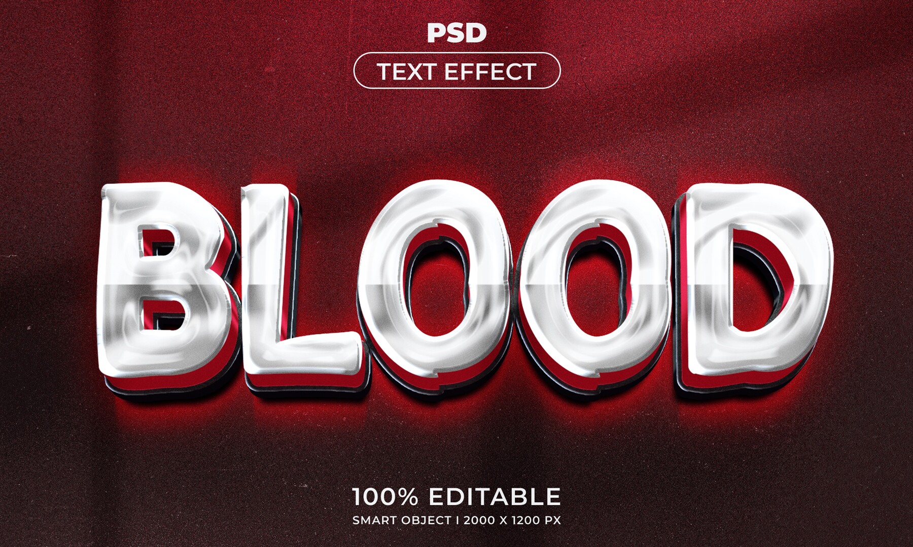 ArtStation - Blood PSD fully editable text effect. Layer style PSD ...