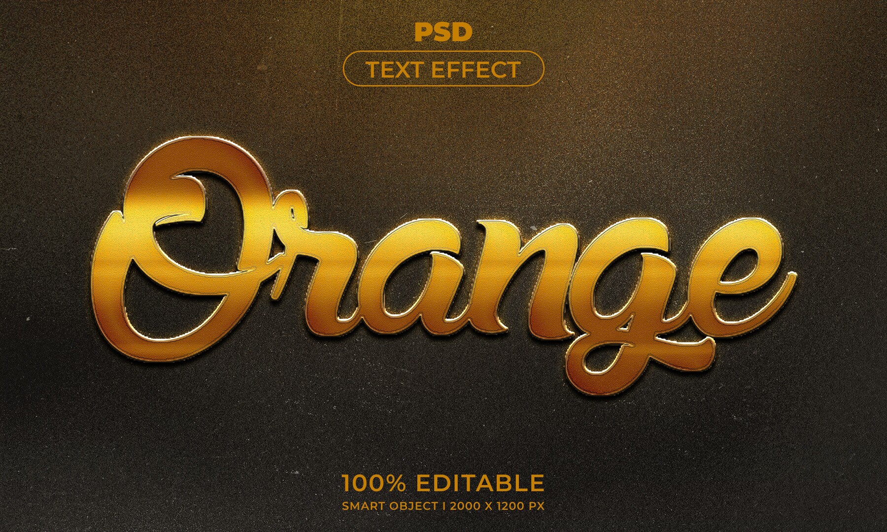ArtStation - Orange PSD fully editable text effect. Layer style PSD ...