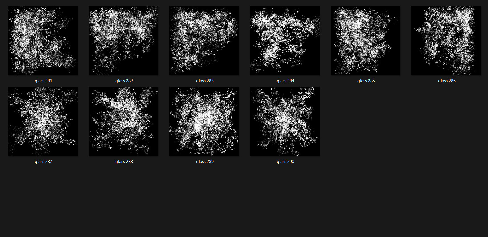 ArtStation - Broken Glass 300 Alpha Patterns 2K Size Full Pack | Brushes