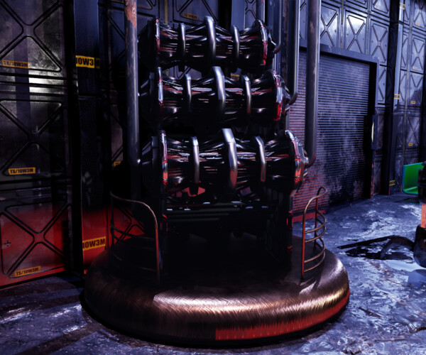 ArtStation - Cyber level building assets | Game Assets