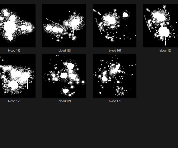 ArtStation - Blood 300 Alpha Patterns 2K Size Full Pack | Brushes