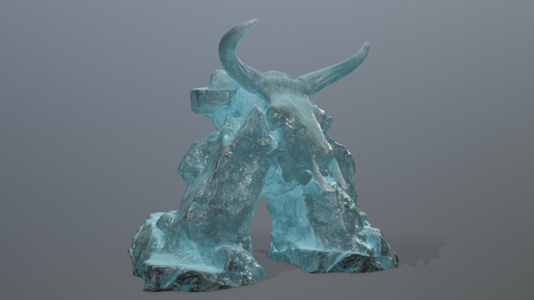 ArtStation - ice skull gate | Game Assets