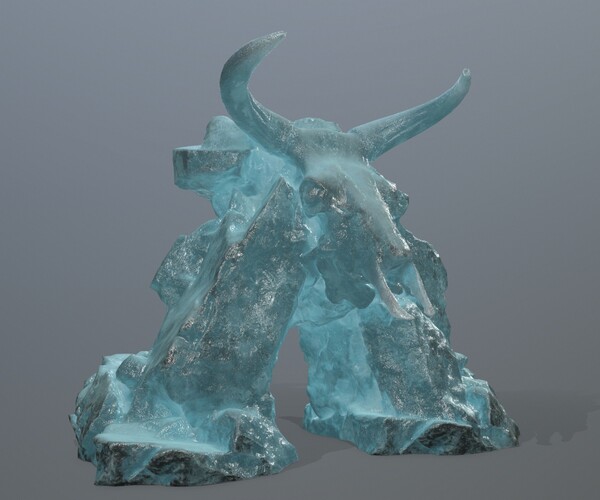 ArtStation - ice skull gate | Game Assets