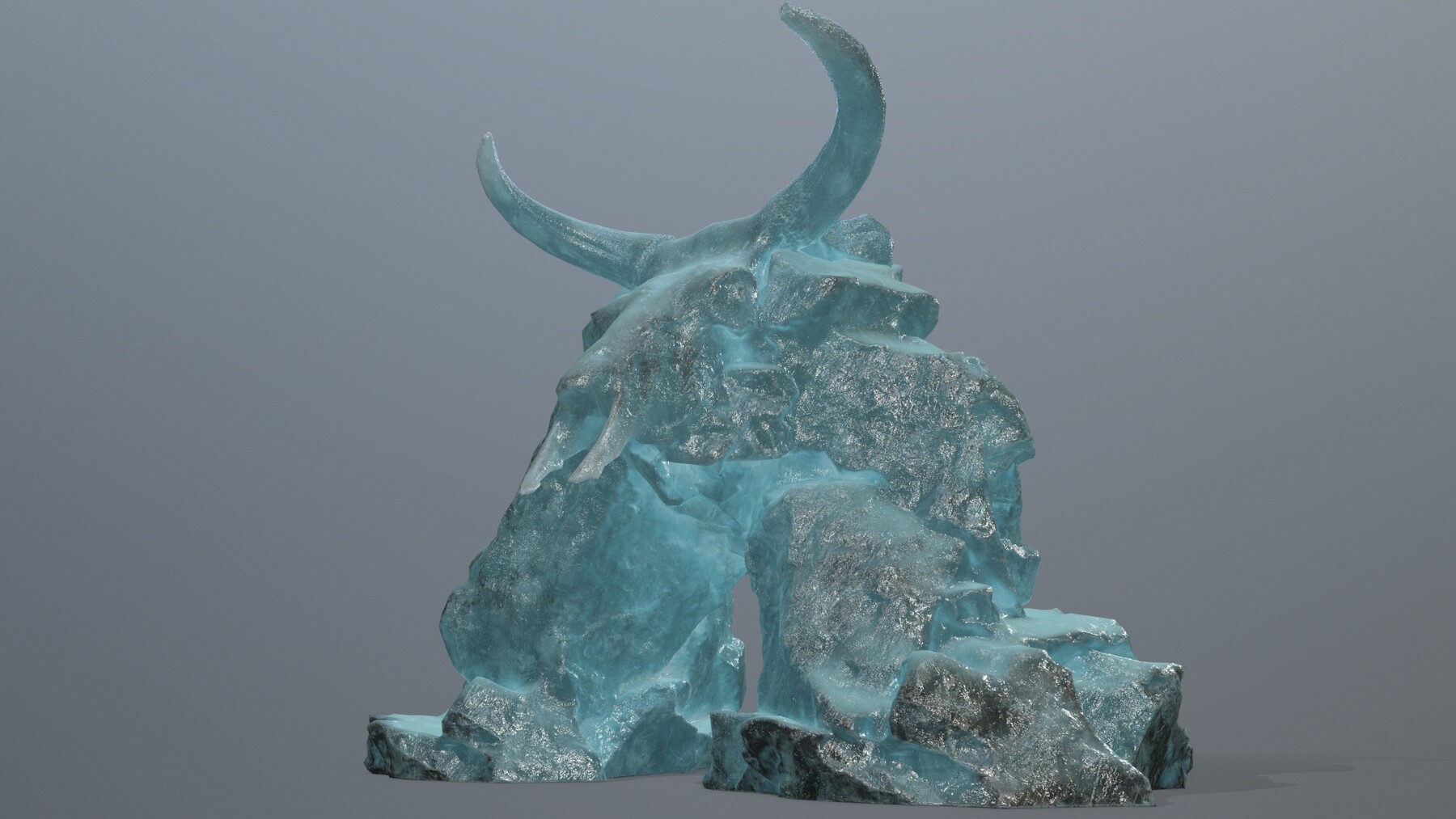 ArtStation - ice skull gate | Game Assets