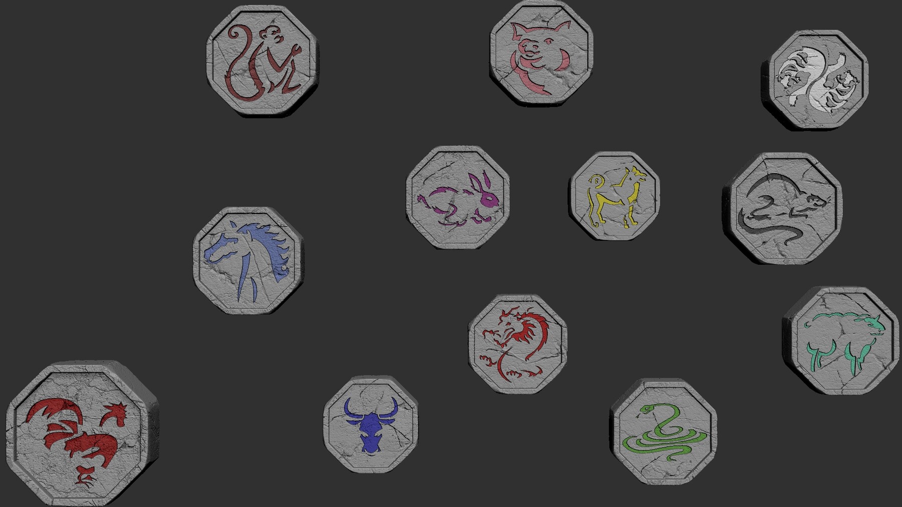 ArtStation - Jackie Chan Adventures - The 12 Chinese Zodiac Talismans ...