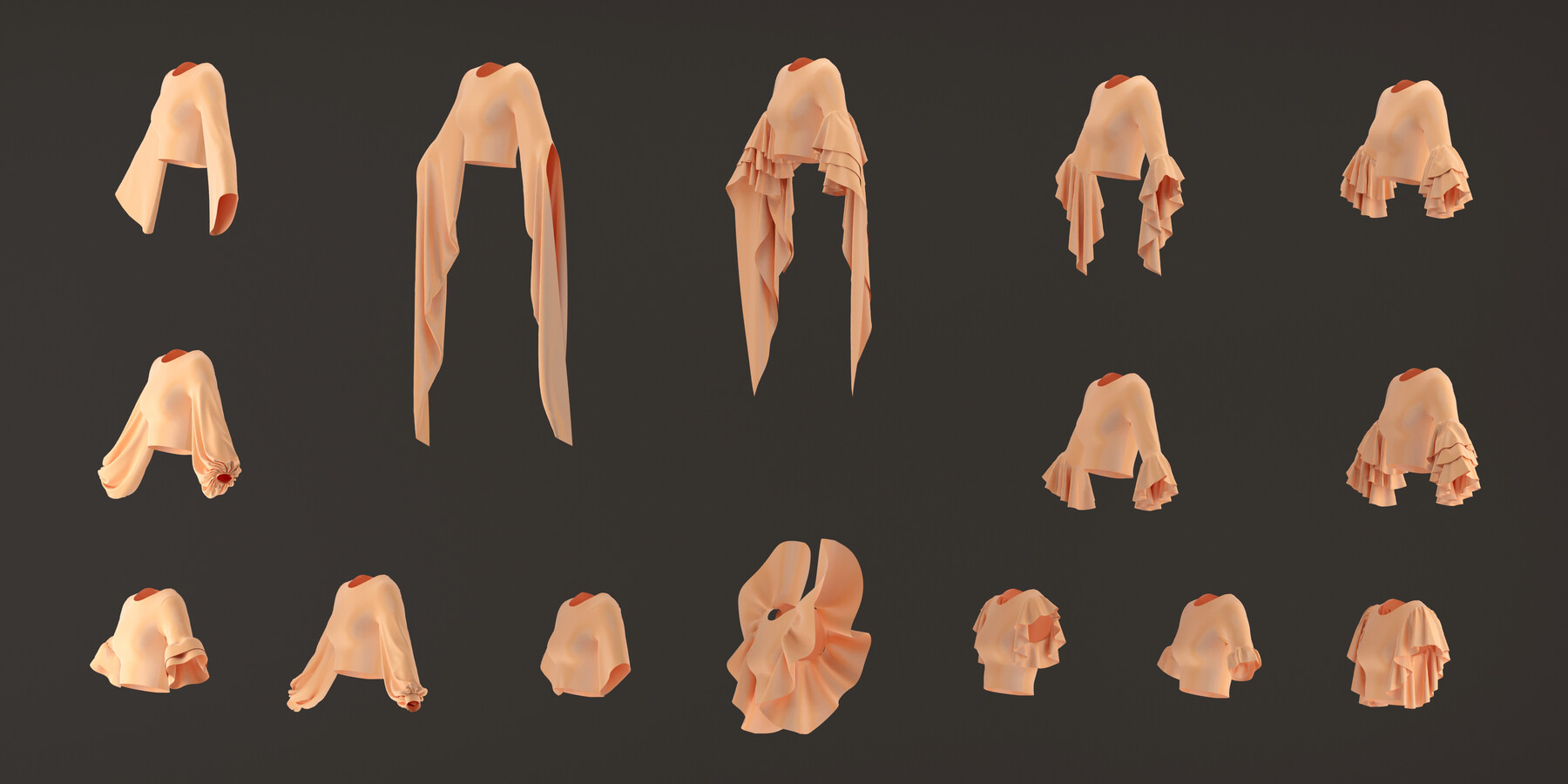 ArtStation - 53 Sleeves , 3 free , (ZPRJ , FBX , OBJ , MTL) | Game Assets