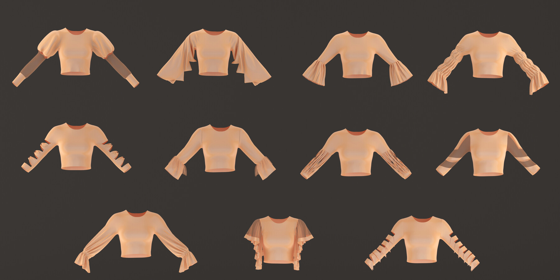 ArtStation - 53 Sleeves , 3 free , (ZPRJ , FBX , OBJ , MTL) | Game Assets