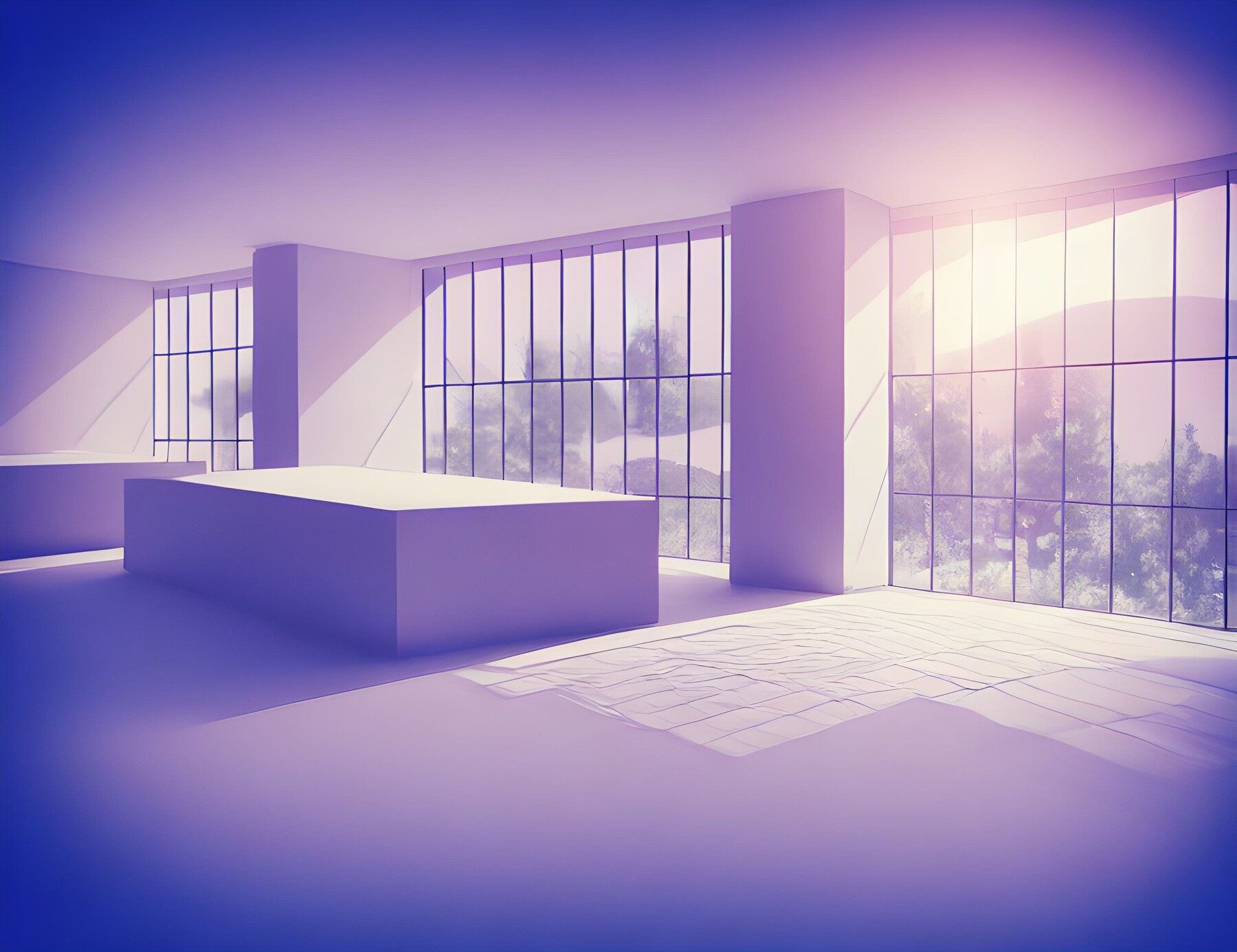 ArtStation - Empty office Room in sunrise | Artworks