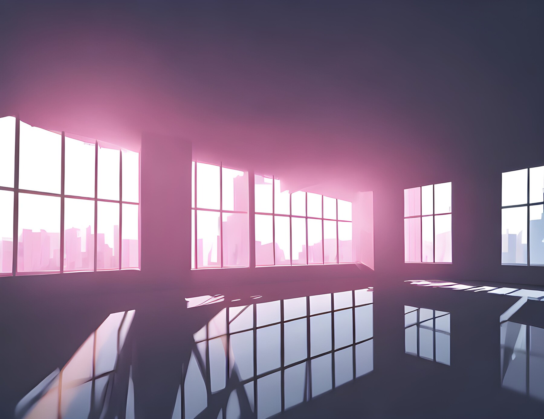 ArtStation - Empty office Room in sunrise | Artworks