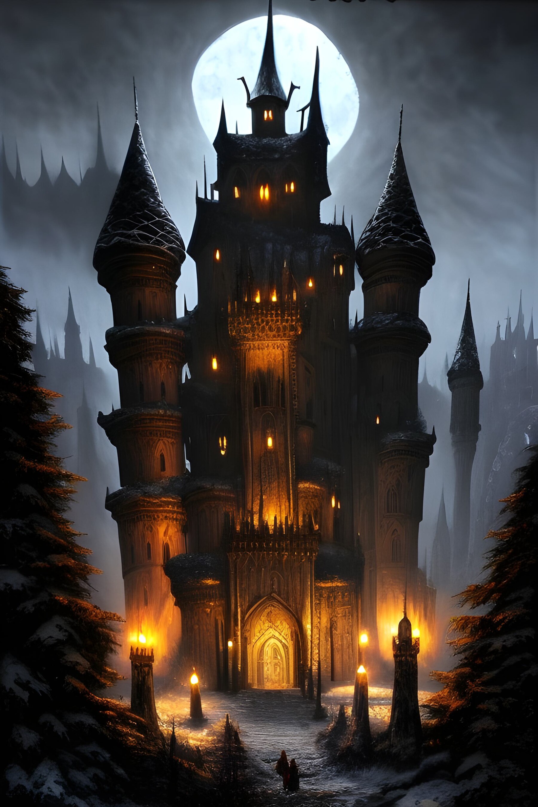 ArtStation - Pack of 73 Vampire Dracula Old Grim Castle in snow | Artworks