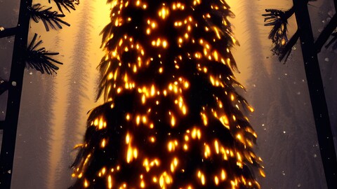 ArtStation - Decorated Christmas tree on natural habitat | Artworks