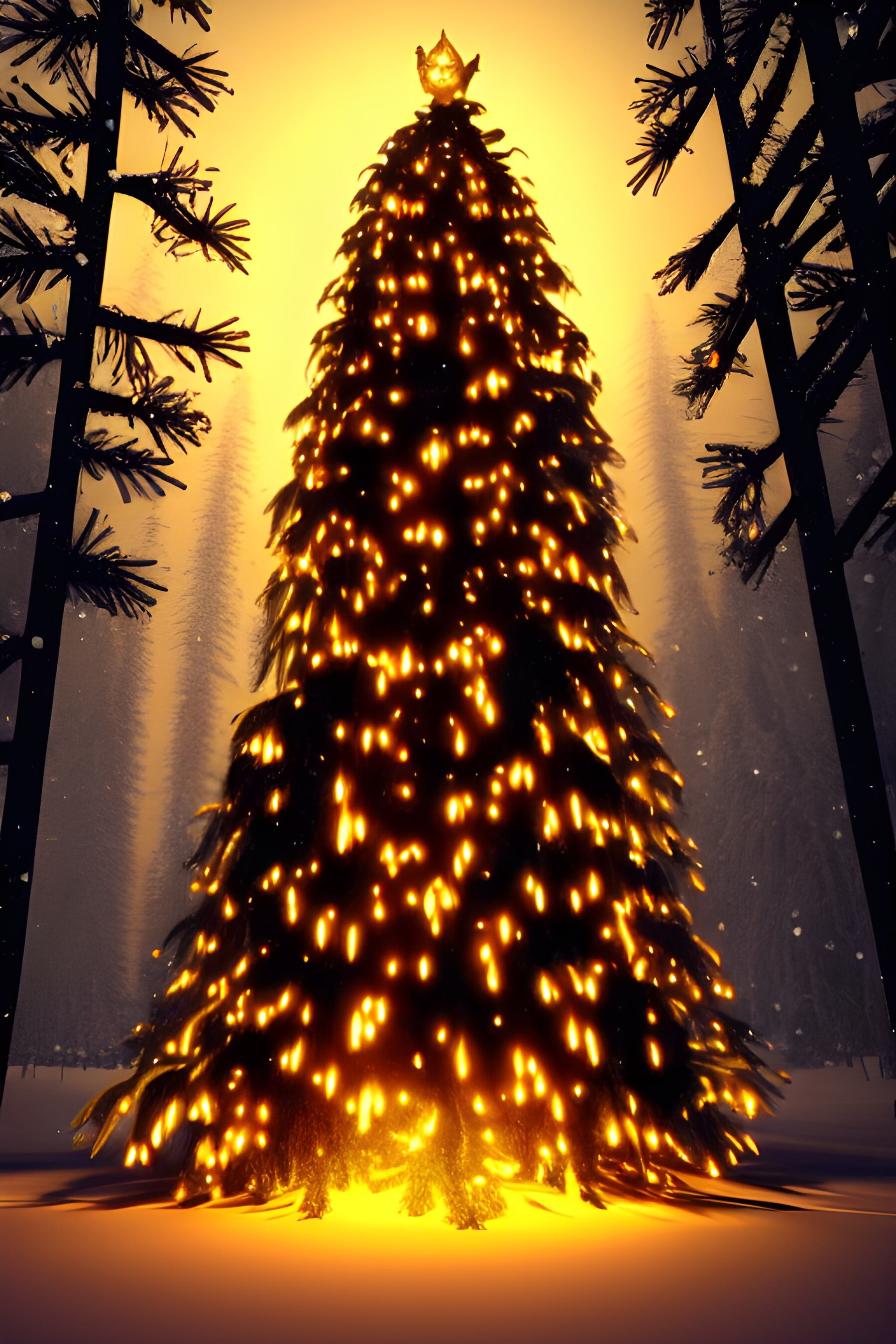 ArtStation - Decorated Christmas tree on natural habitat | Artworks