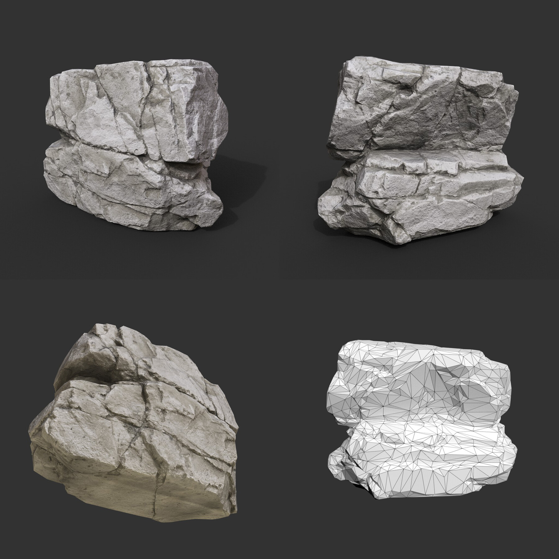 ArtStation - Gray Horizontal Rock Modular 221123 - Ultra HD 16K Texture ...