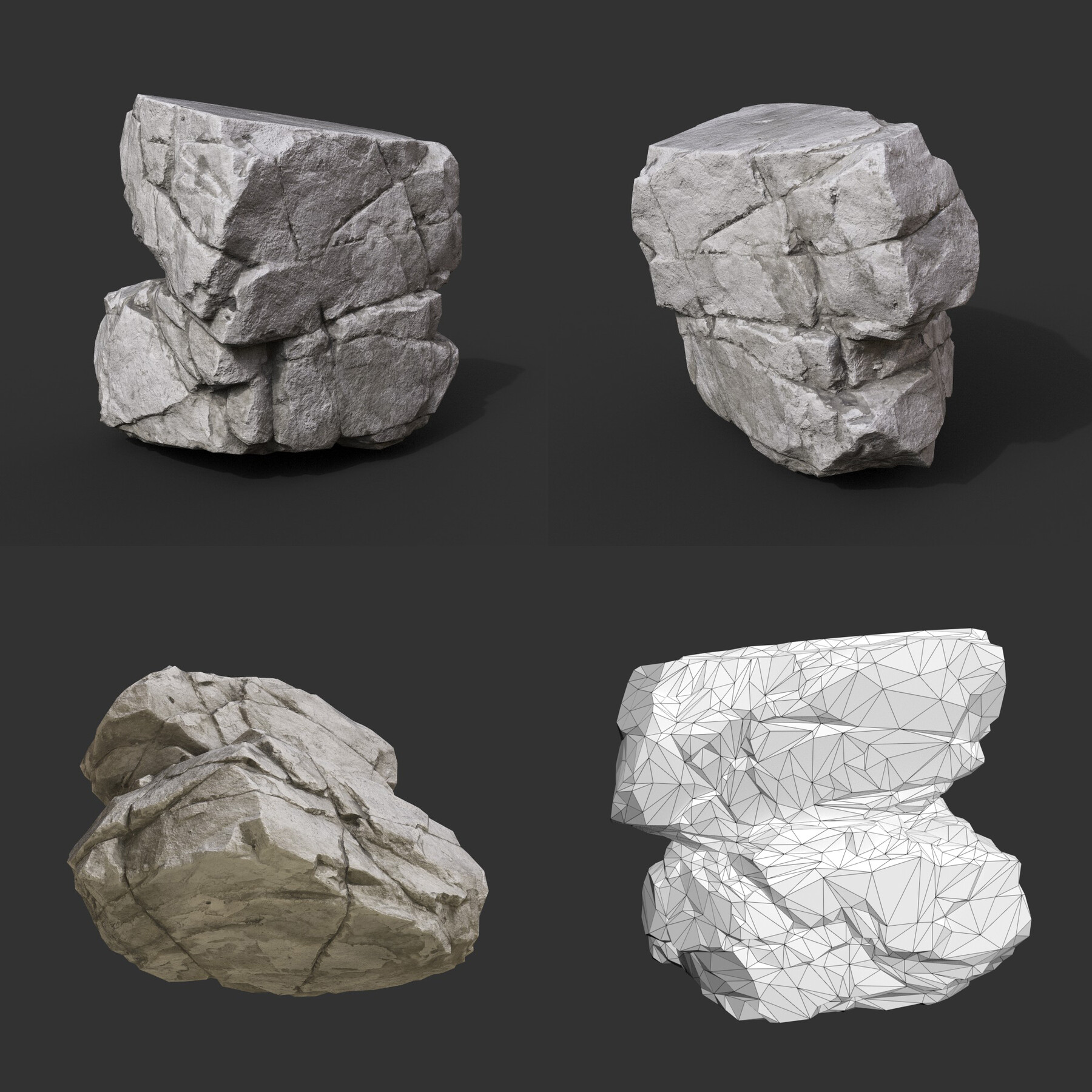 ArtStation - Gray Horizontal Rock Modular 221123 - Ultra HD 16K Texture ...