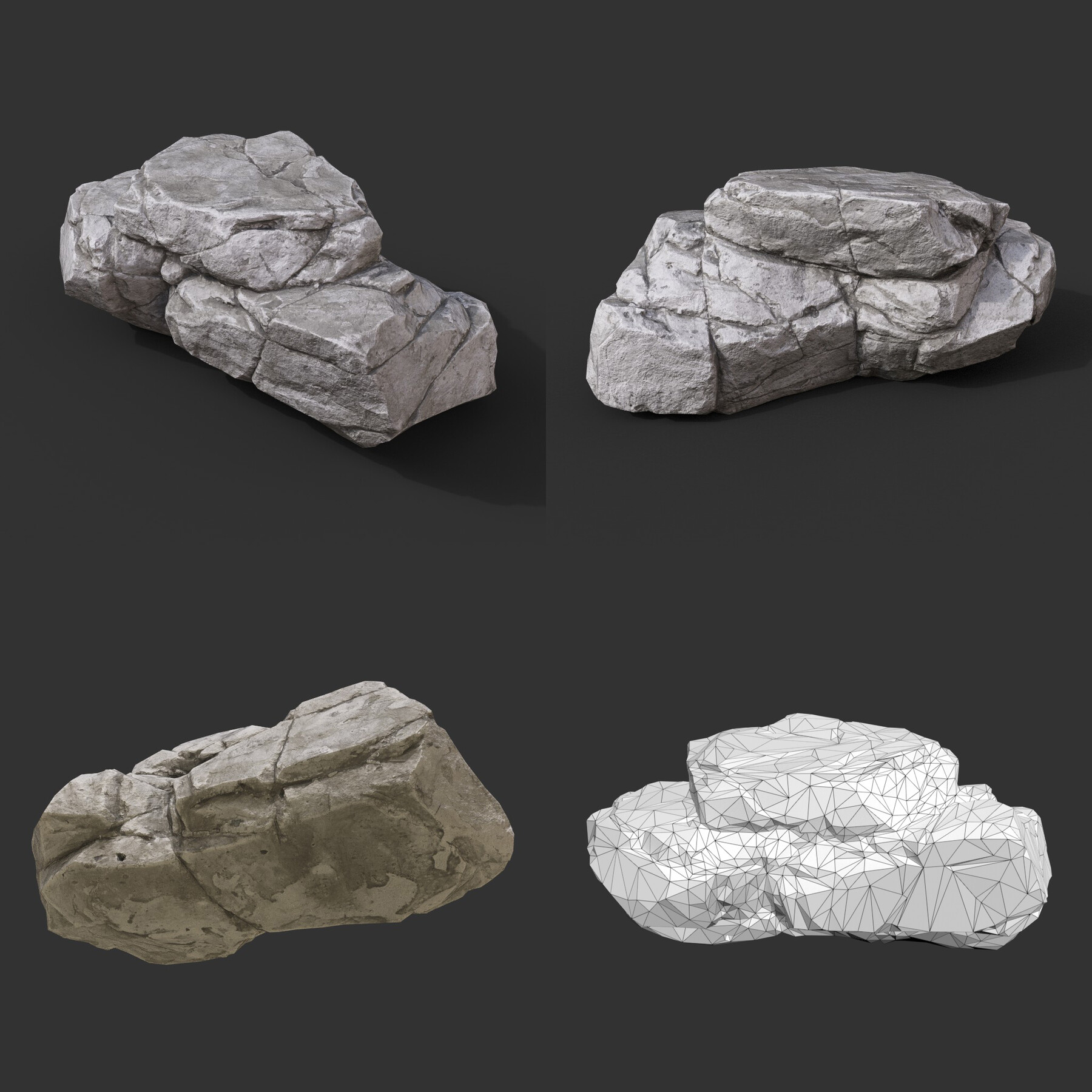 ArtStation - Gray Horizontal Rock Modular 221123 - Ultra HD 16K Texture ...