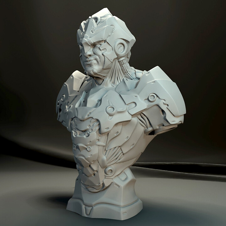 ArtStation - SCI FI Bust Creature - ZTL, OBJ, STL | Resources