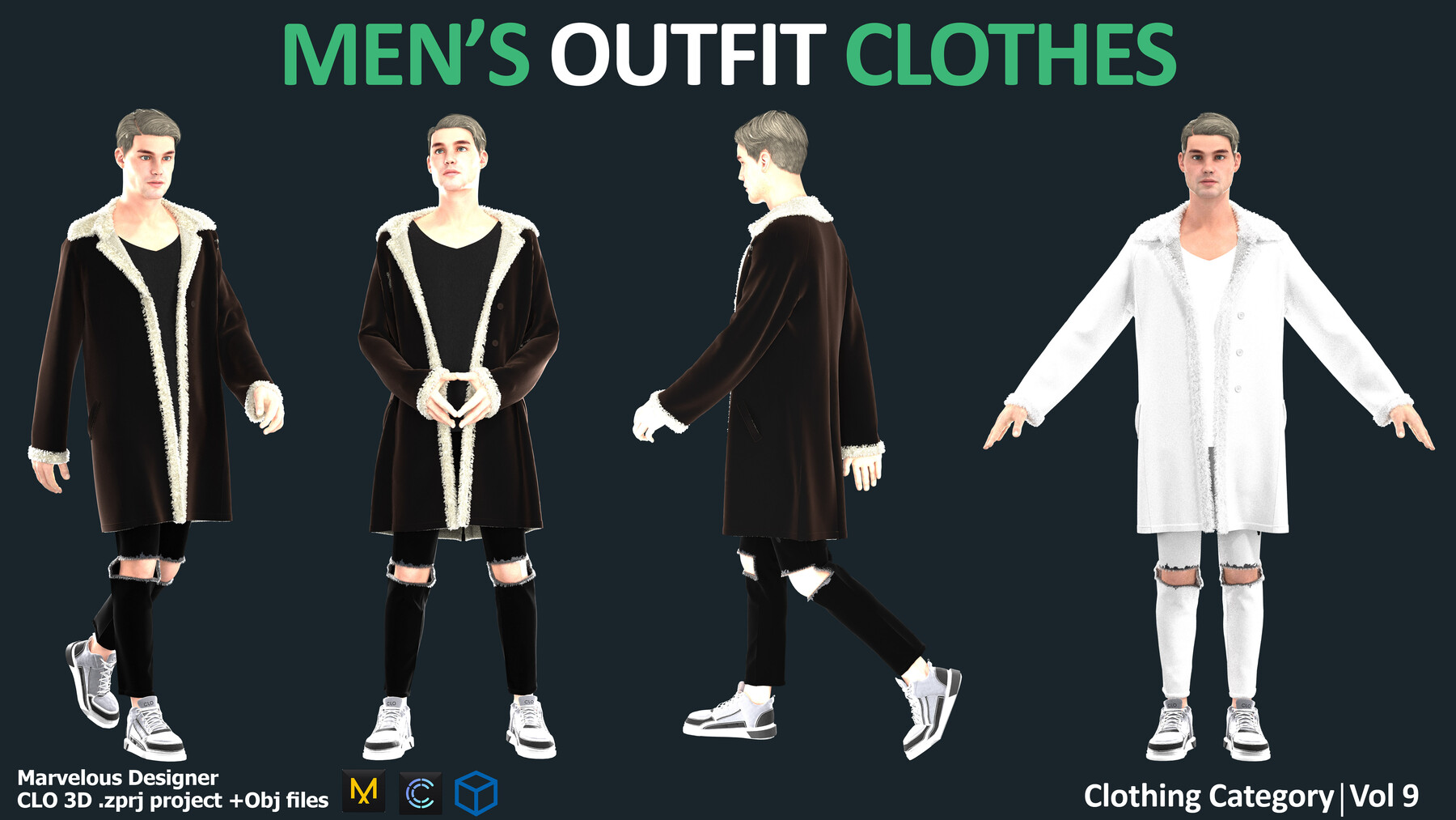ArtStation - MEN'S OUTFIT (VOL2) / Marvelous / CLO Project file + ZPRJ ...