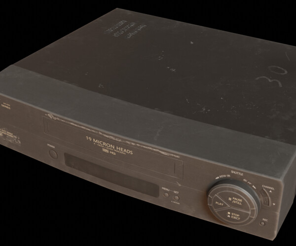 ArtStation - SHARP VHS Player Low-poly 3D model | Game Assets