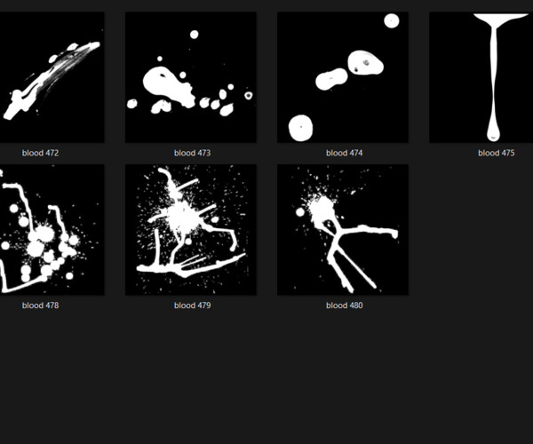 ArtStation - Blood 300 Alpha Patterns 2K Size Full Pack | Brushes