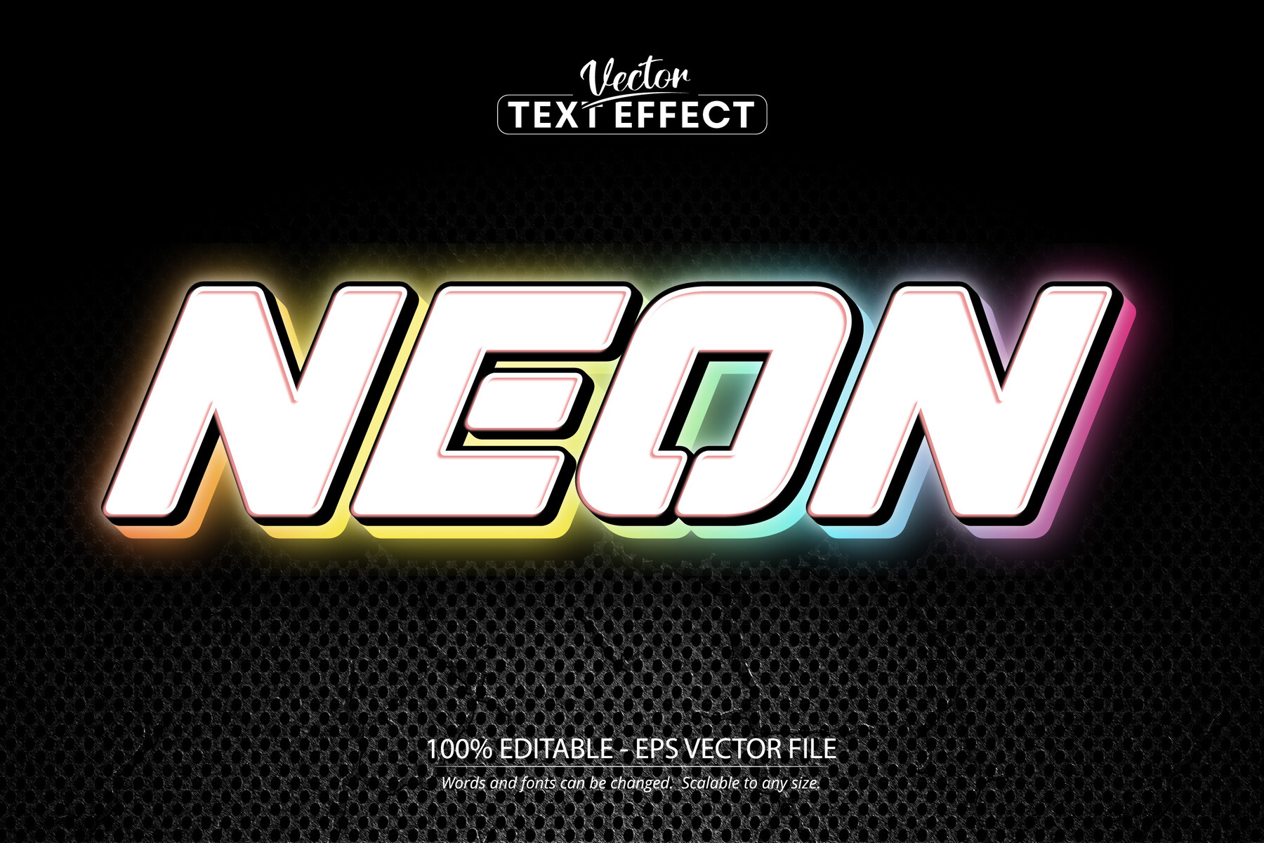 ArtStation - Neon text effect, editable neon light text style | Artworks