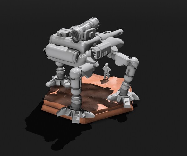 ArtStation - Scorpion SCP-1N Quad Mech | Game Assets