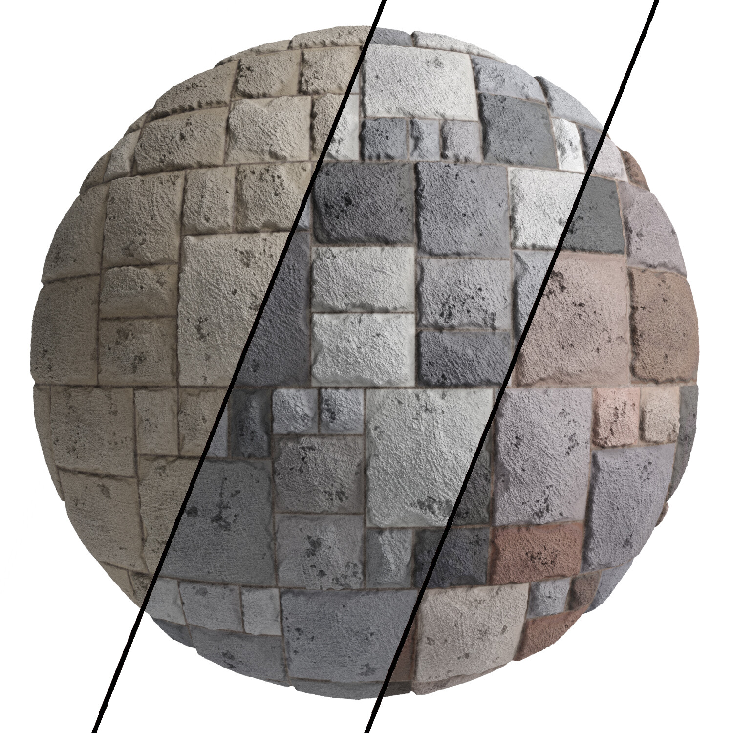 ArtStation - Stone Walls Collection VOL.01- 43 Materials By PBR Texture ...