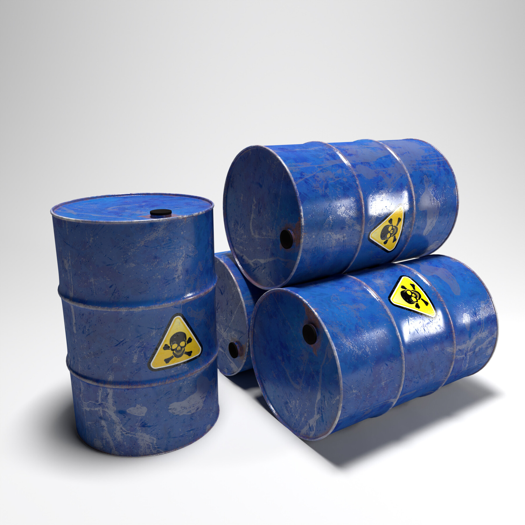 ArtStation - Damaged Barrels Pack | Game Assets
