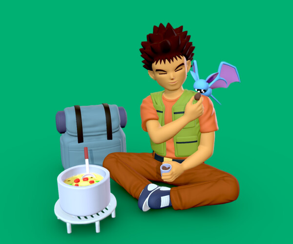 ArtStation - Brock cooking - Pokemon - 3D PRINT | Resources