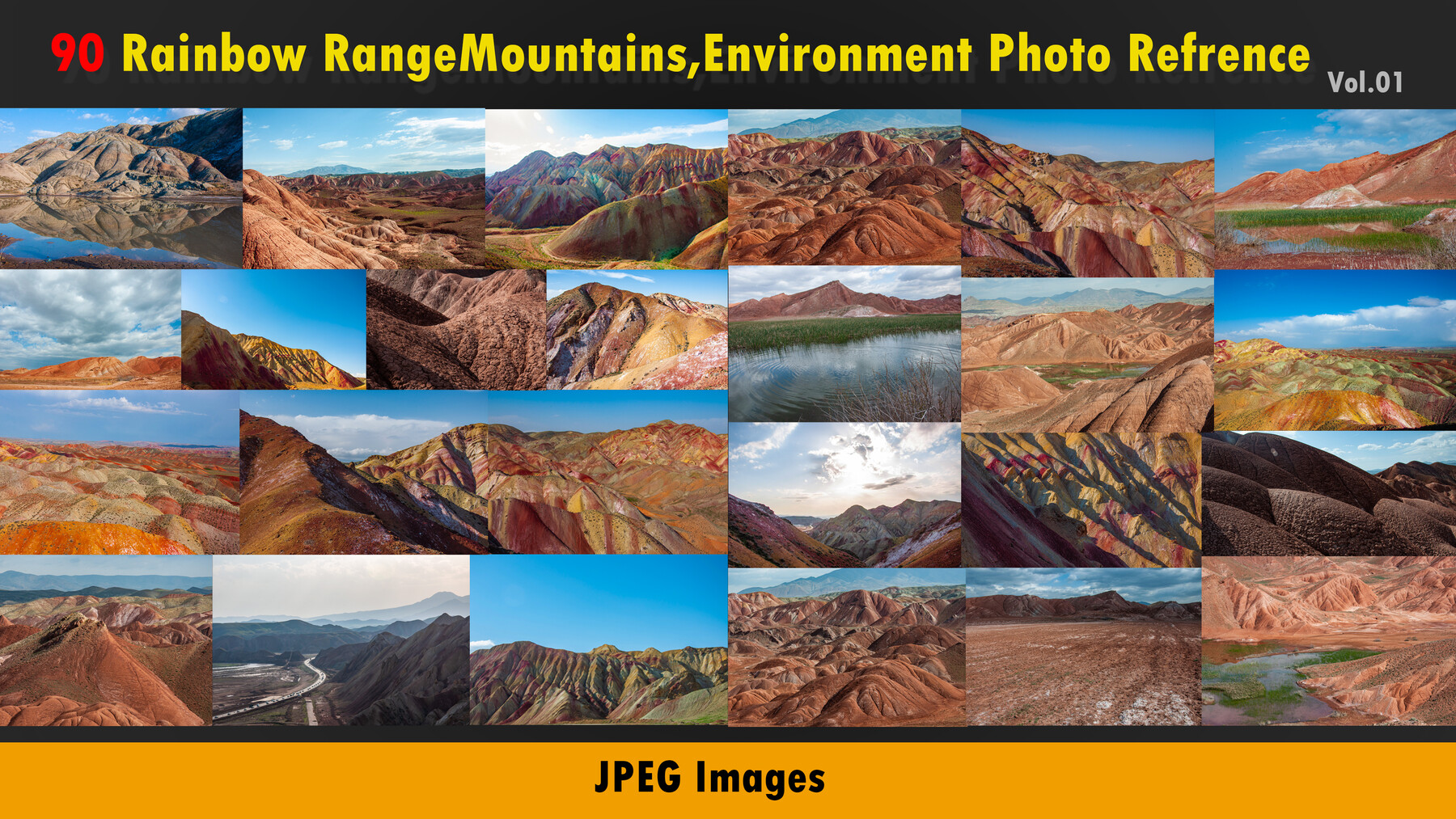 ArtStation - Rainbow Range Mountains Photo Reference (Vol.1) | Resources