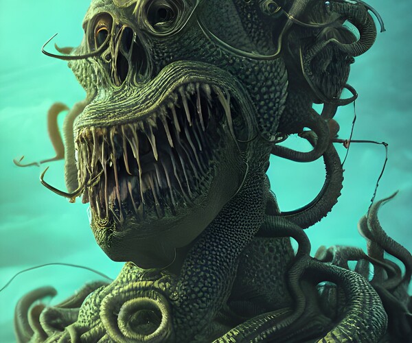 ArtStation - Pack of 46 Creepy monsters portraits | Artworks