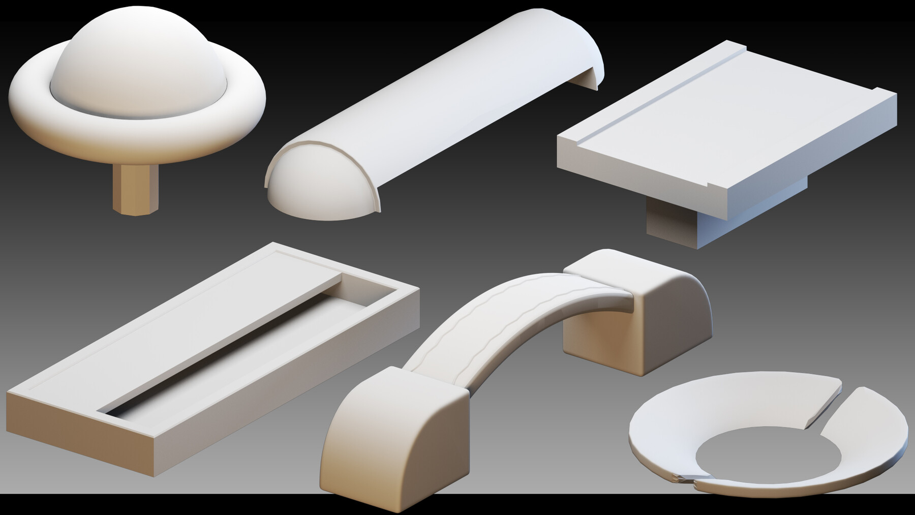 ArtStation - +140 Cabinet Handles- High detail 3d models | Resources