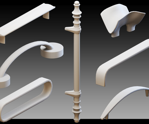 ArtStation - +140 Cabinet Handles- High detail 3d models | Resources