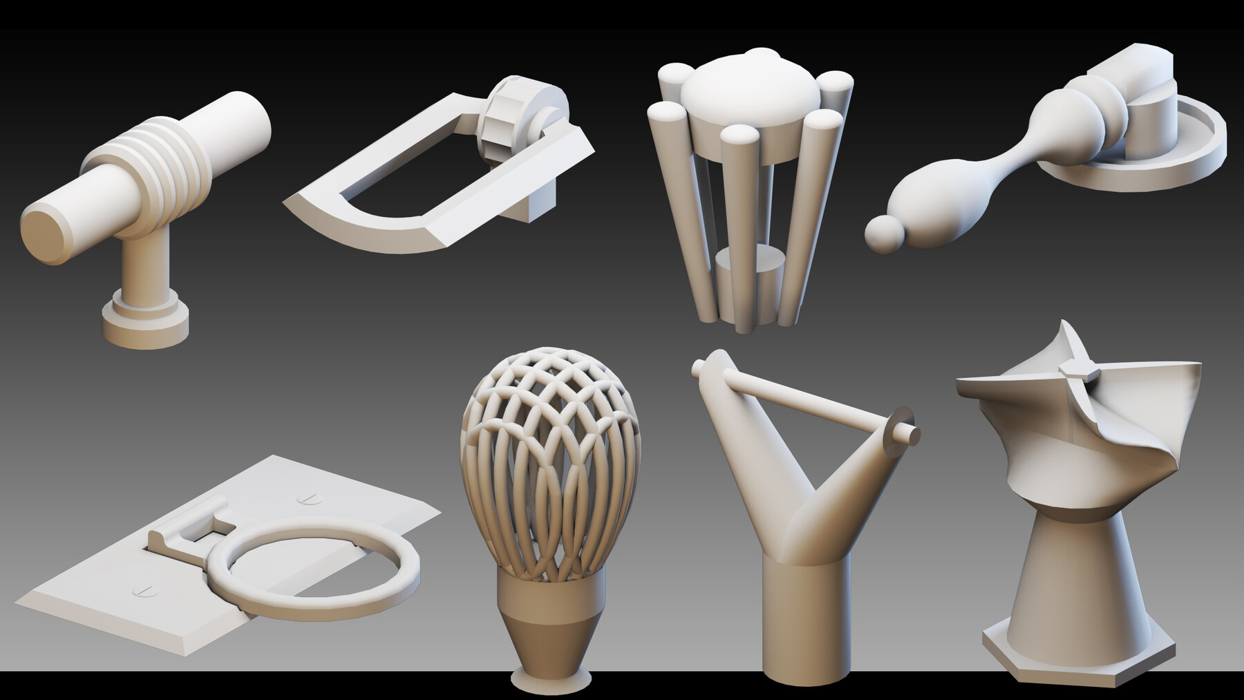 ArtStation - +140 Cabinet Handles- High detail 3d models | Resources