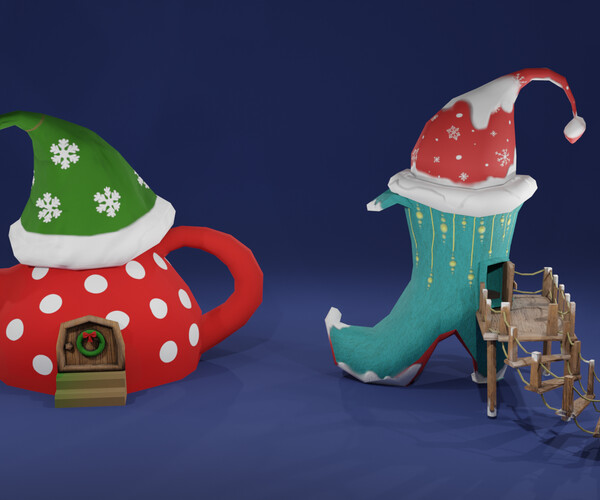 ArtStation - Christmas City FULL package | Game Assets