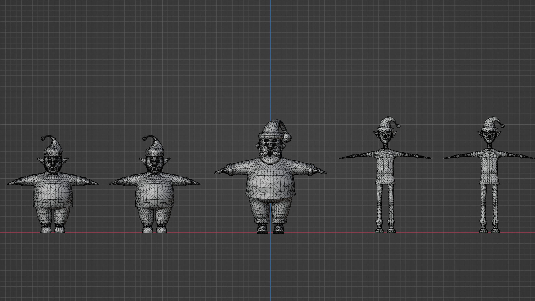 ArtStation - Santa Claus and Elves Christmas Characters | Game Assets