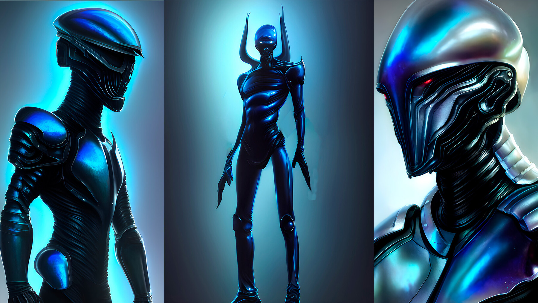 ArtStation - Pack of Blue Aliens | Artworks
