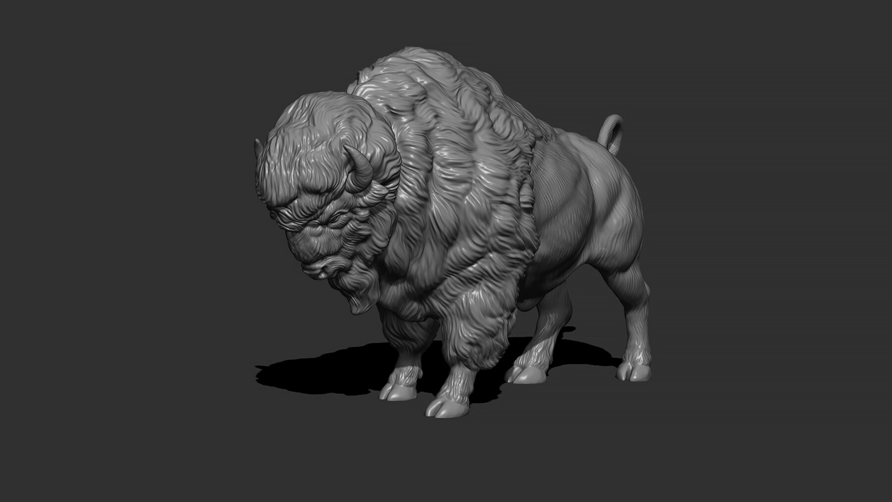 ArtStation - Bison butting | Resources
