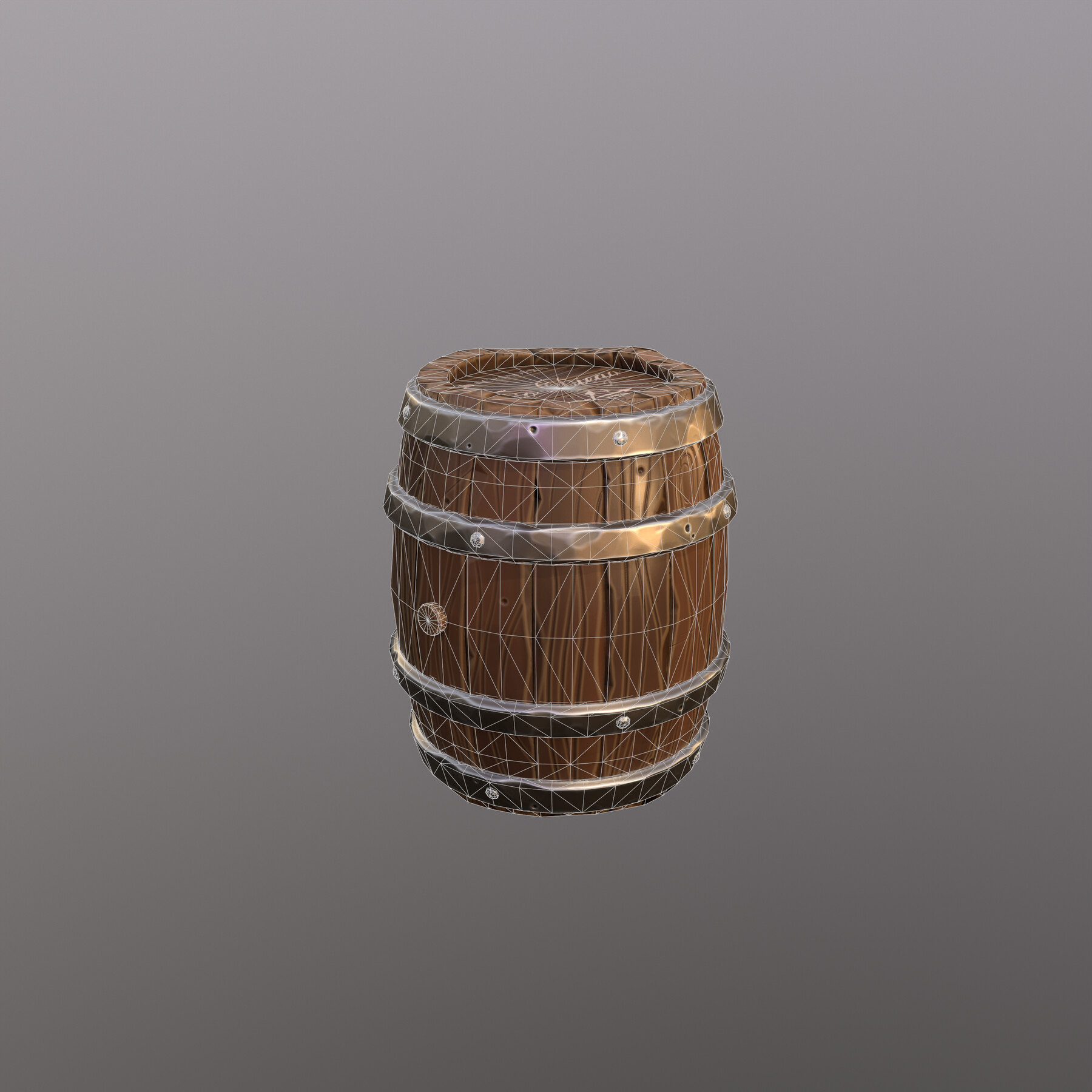 ArtStation - Stylized barrel made of Old Red Oak PBR Low Poly Game ...