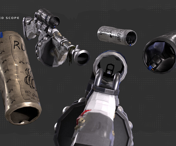 ArtStation - IMPROVISED STYLIZED SCOPE | STELL STYL | Resources