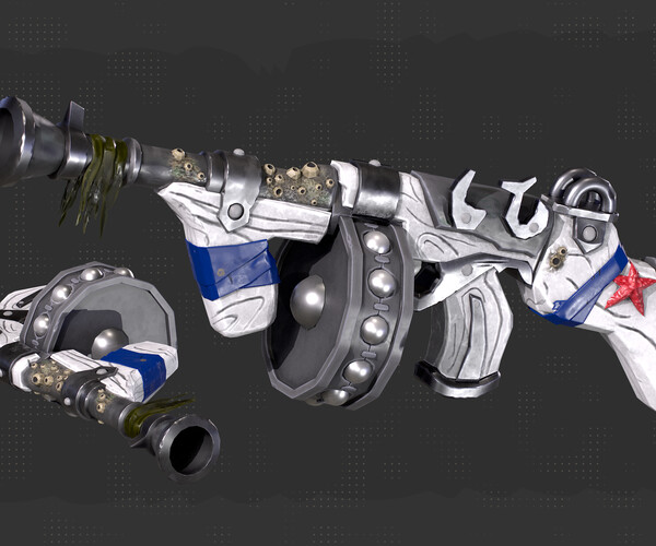 ArtStation - DEEPY w IMPROVISED SCOPE | STELL STYL STYLIZED GUN | Resources