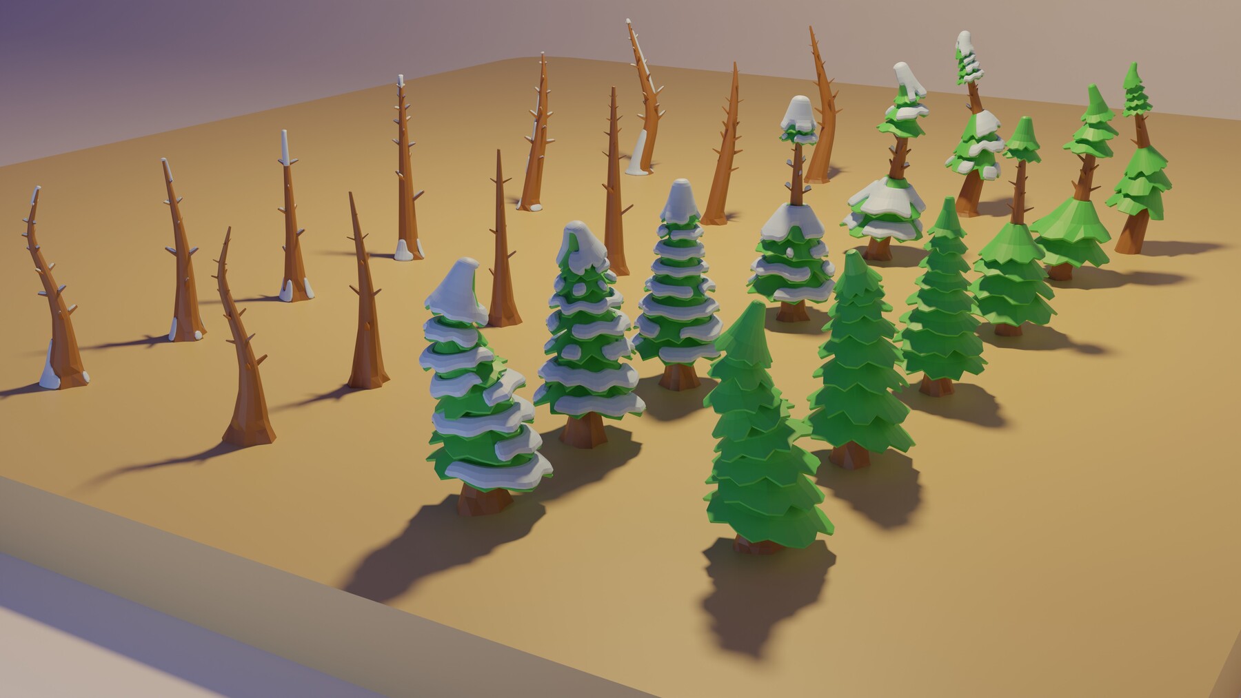 ArtStation - +225 3D lowpoly environment models | Game Assets