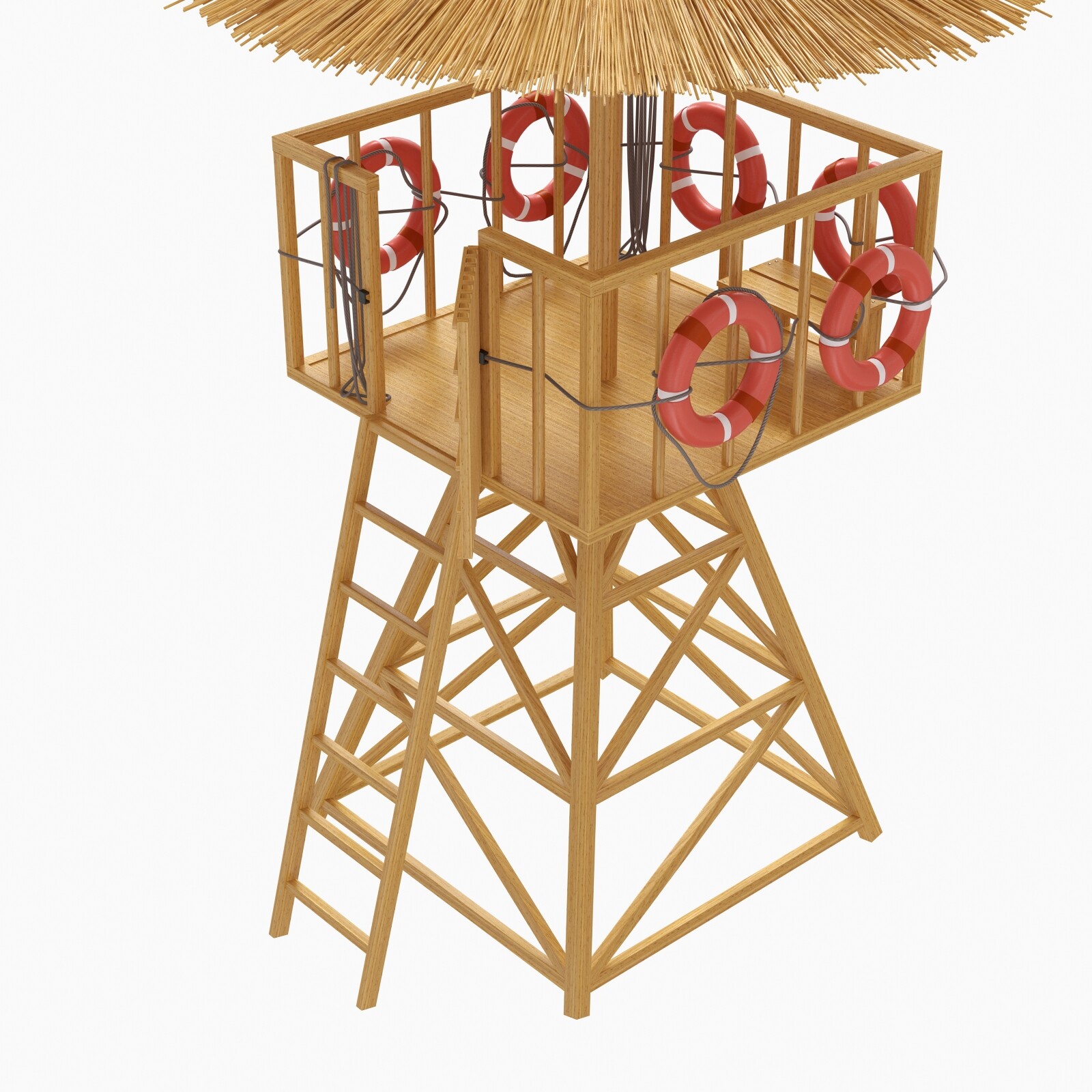 ArtStation - Beach Lifeguard-tower with lifeboy | Resources