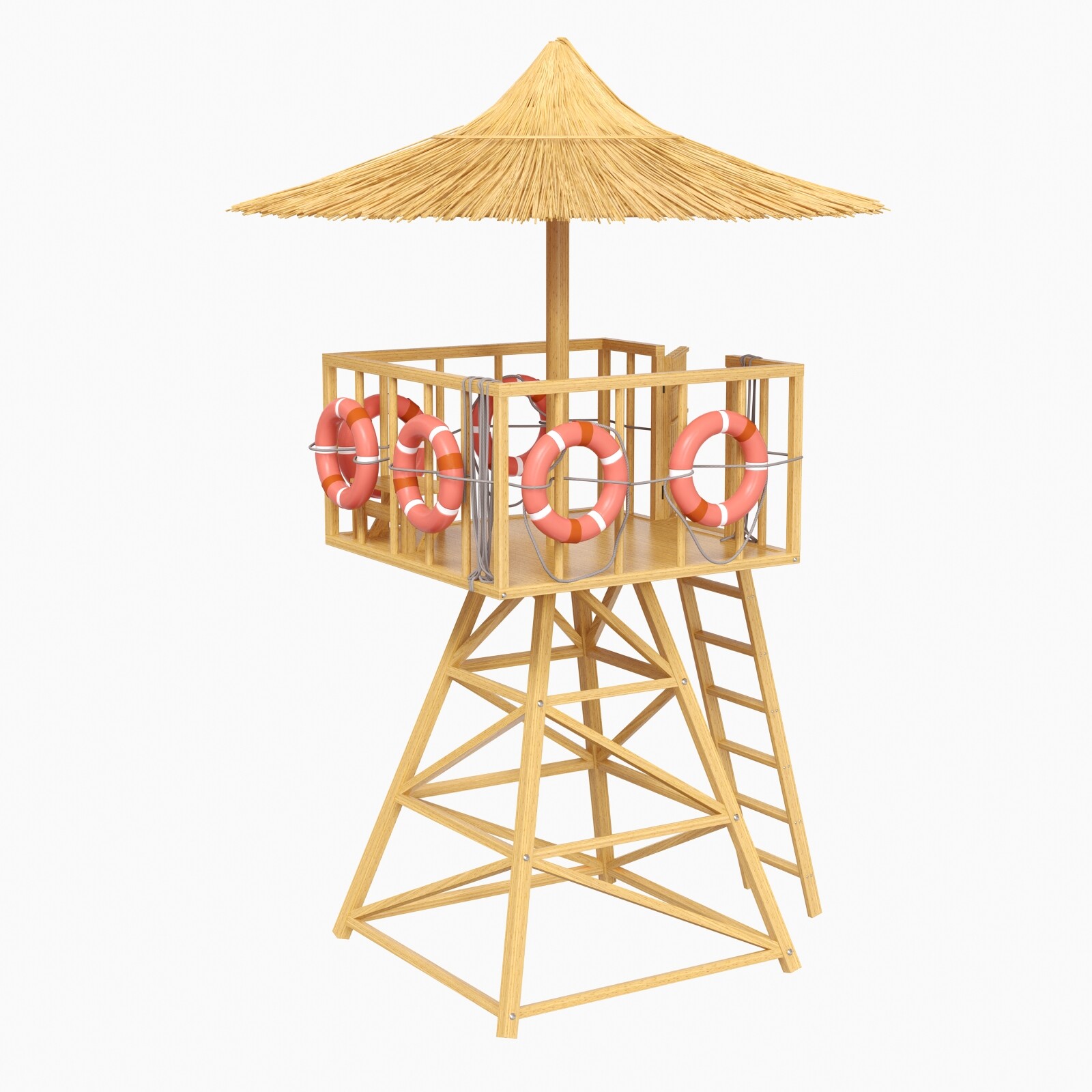 ArtStation - Beach Lifeguard-tower with lifeboy | Resources