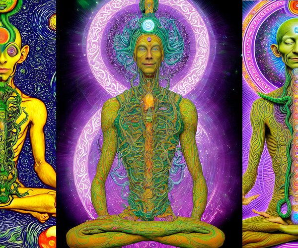 ArtStation - Alien meditation, Extraterrestrial Buddha | Artworks