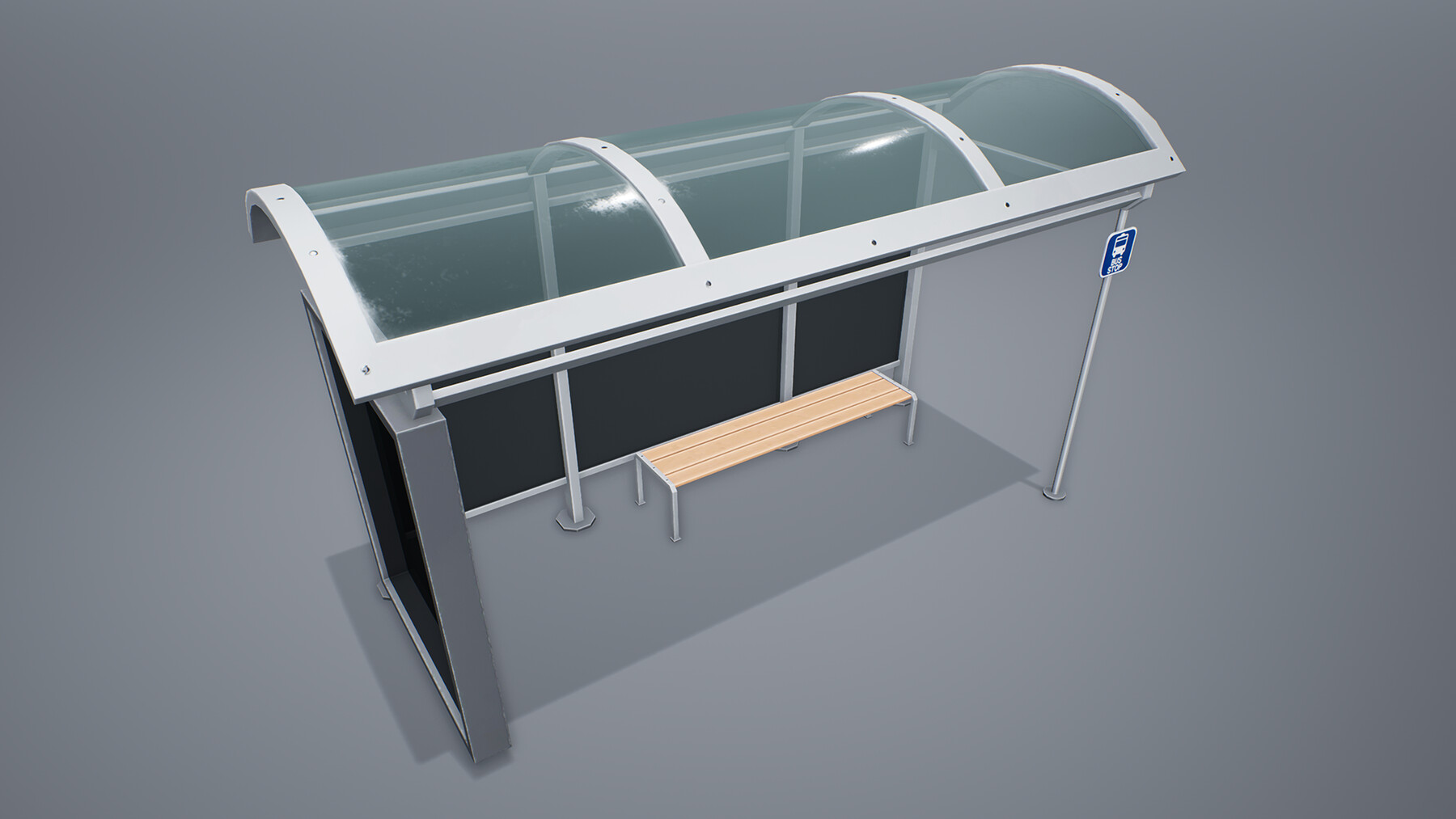 ArtStation - Stylized Bus Stop | Game Assets