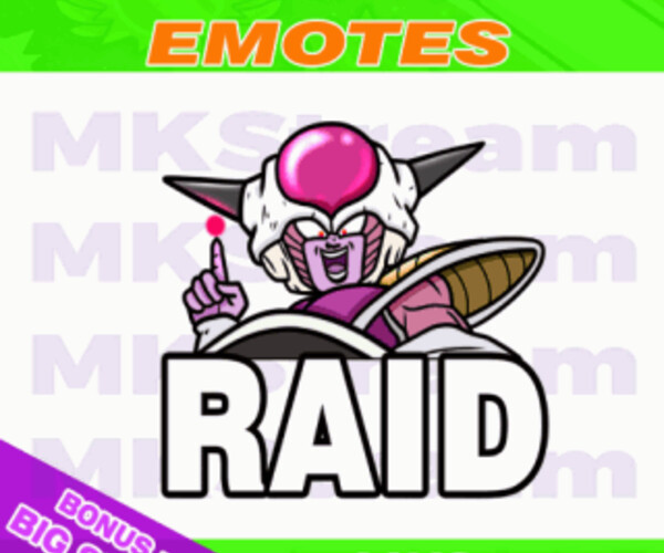 ArtStation - Twitch animated emotes dragon ball frieza raid | Artworks