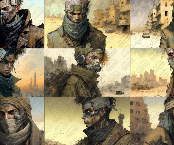 ArtStation - 72 Post Apocalyptic Humans - Set 1 | Artworks
